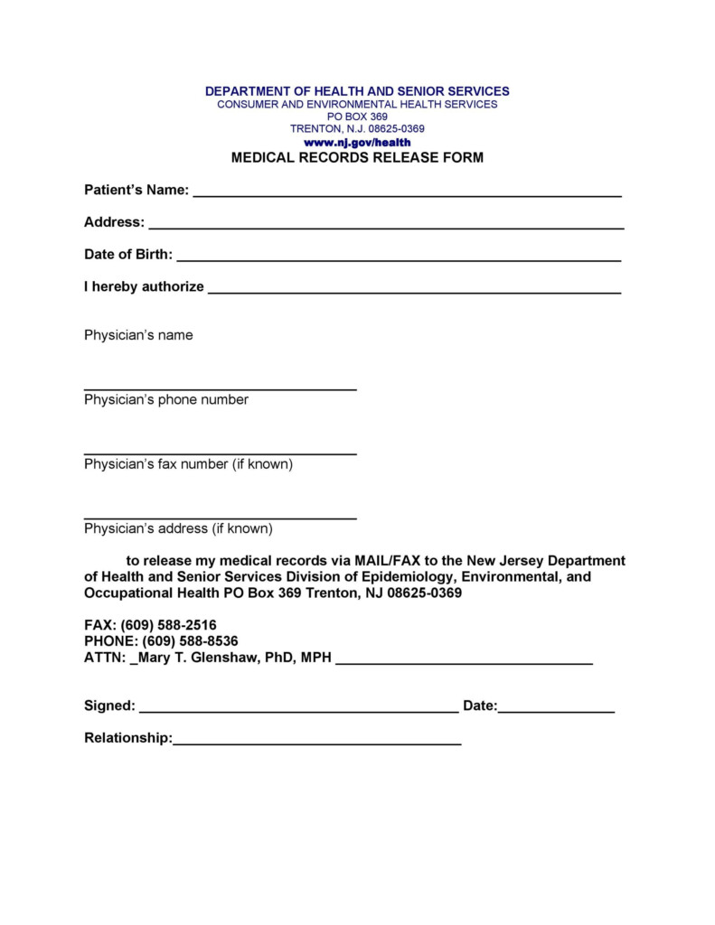 Medical Release Form Printable Free - NewFreePrintable.net Medical Release Form Printable Free - NewFreePrintable.net