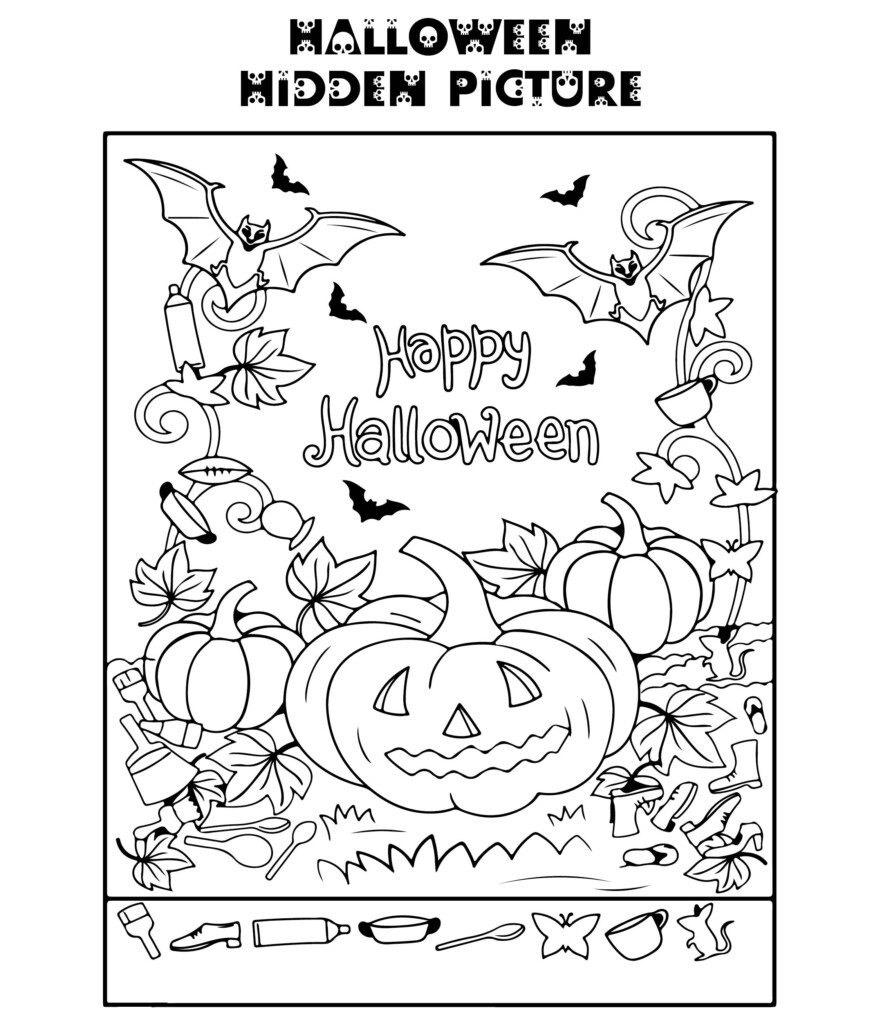 Halloween Hidden Pictures Printable Halloween Hidden Pictures Printable