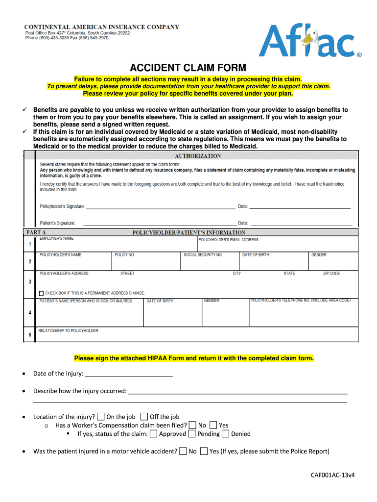 Printable Aflac Claim Forms - NewFreePrintable.net Printable Aflac Claim Forms - NewFreePrintable.net