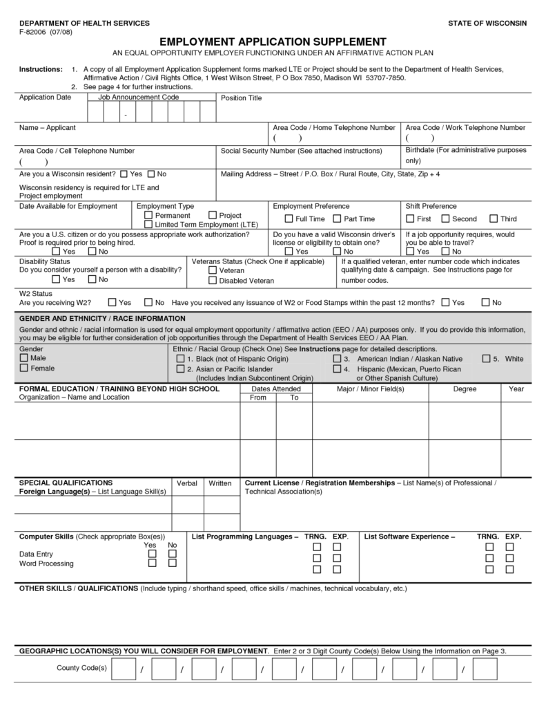 Free Printable Spanish Job Application Form - NewFreePrintable.net Free Printable Spanish Job Application Form - NewFreePrintable.net